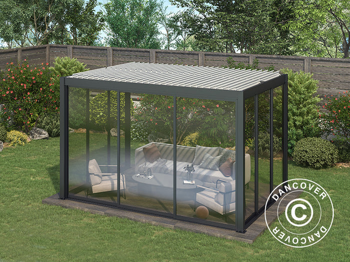 Pérgola bioclimática 3x4m Blanco/Negro – Compra en Dancover